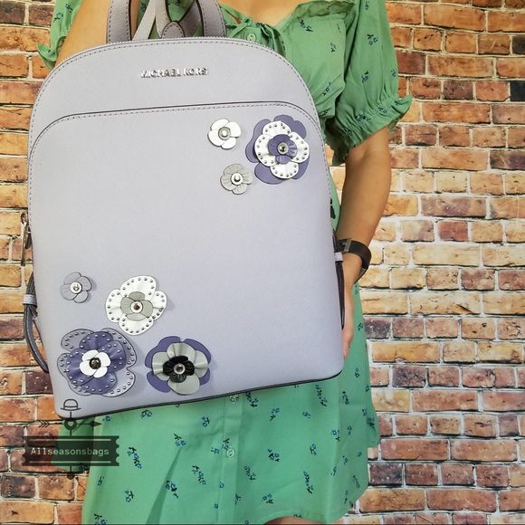 Michael Kors | Bags | Michael Kors Emmy Large Backpack Amethyst Leather | Poshmark